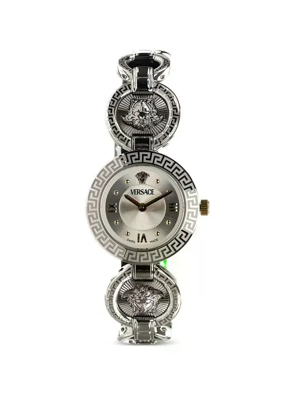 Versace Greca Medusa 28mm Watch - Silver