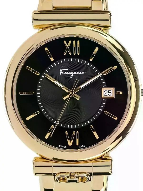 FERRAGAMO Ora 40mm Watch With Gancini Link Bracelet