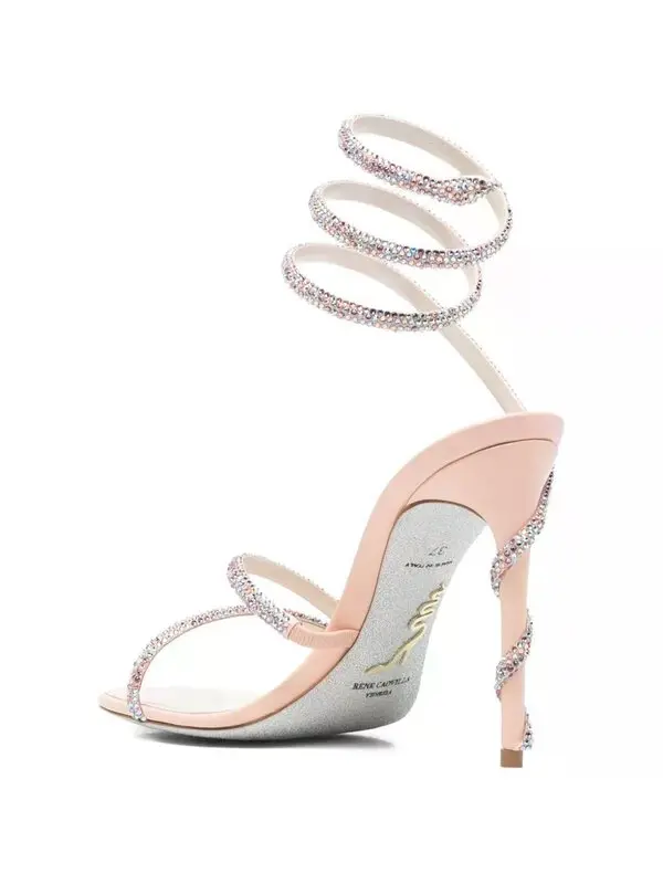 Rene Caovilla Margot Embellished Stiletto Sandals - Pink
