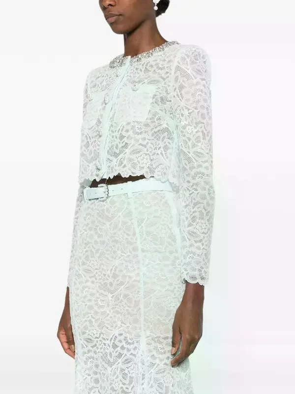 SELF-PORTRAIT Crystal-embellished Lace Jacket