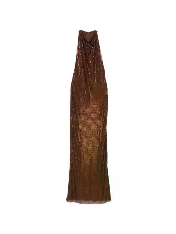SELF-PORTRAIT Embellished Racer-back Maxi Dress