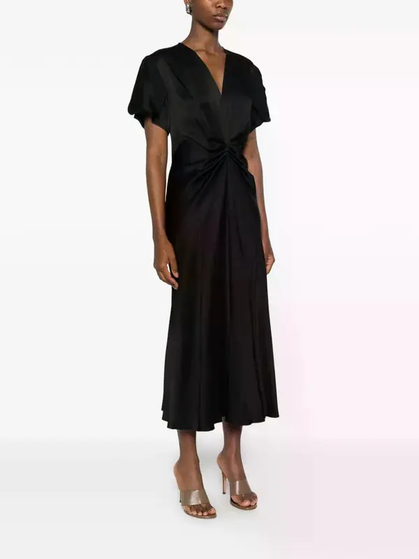 Victoria Beckham Eve Midi Dress - Black