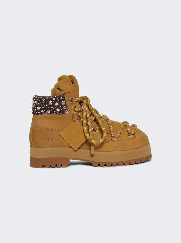 AHDIID Brooklyn Crystal Boots - Beige