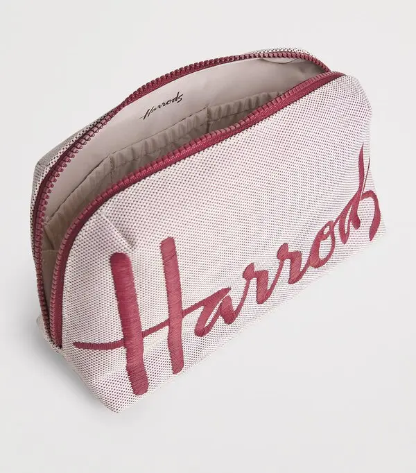 Harrods Embroidered Logo Cosmetic Bag