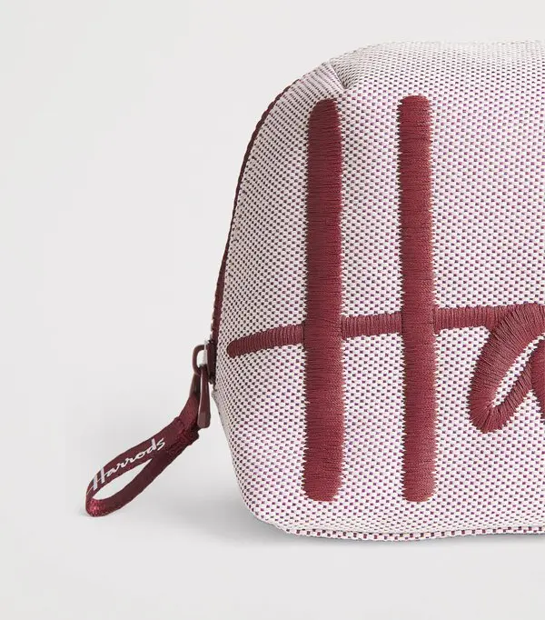 Harrods Embroidered Logo Cosmetic Bag