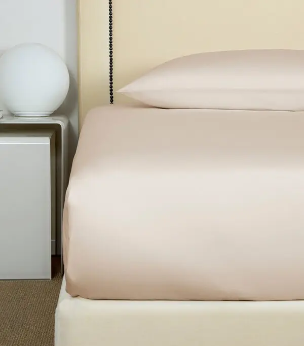 Frette Cotton Poplin Super King Flat Sheet - Beige