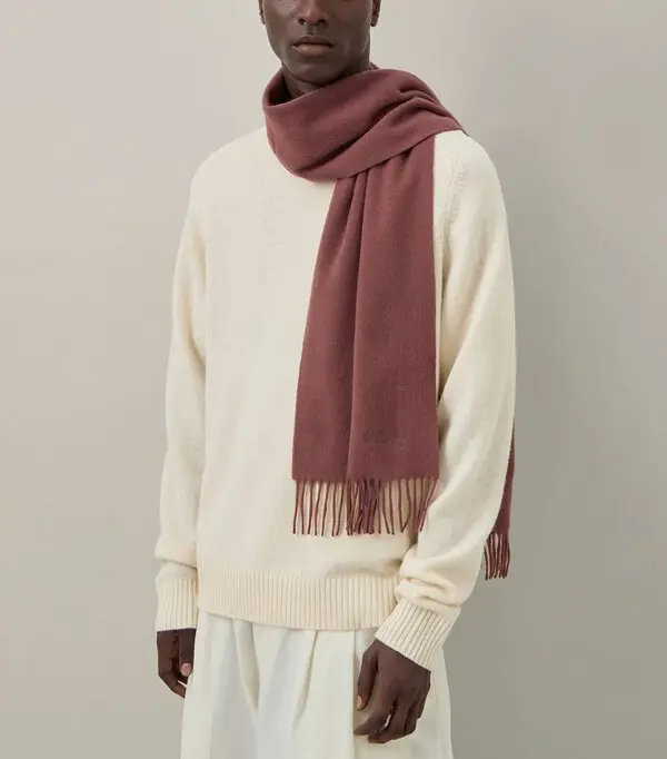 Mulberry Small Merino Wool Scarf - Brown
