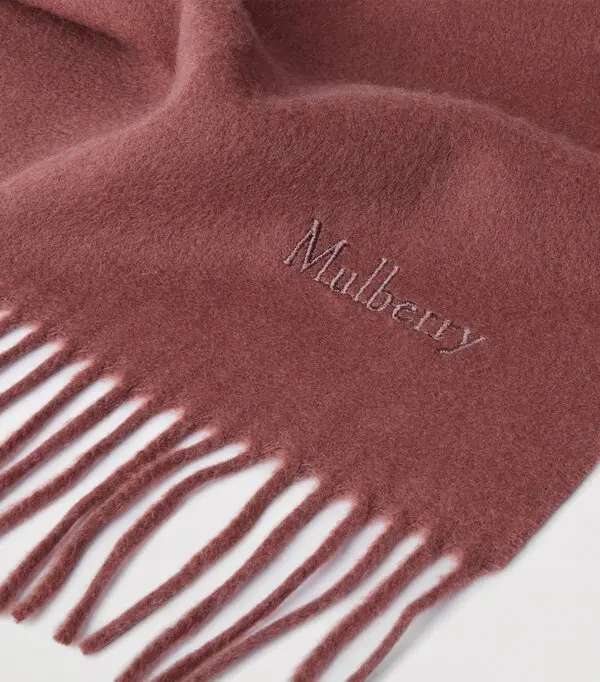 Mulberry Small Merino Wool Scarf - Brown
