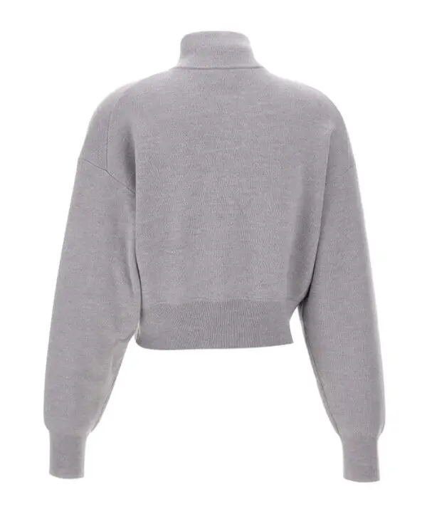 Victoria Beckham Half-zip Ribbed Sweater