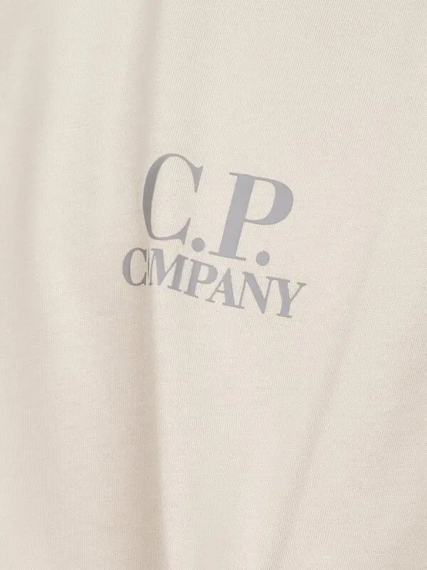 C.P. COMPANY Logo Printed Crewneck T-shirt - Nude