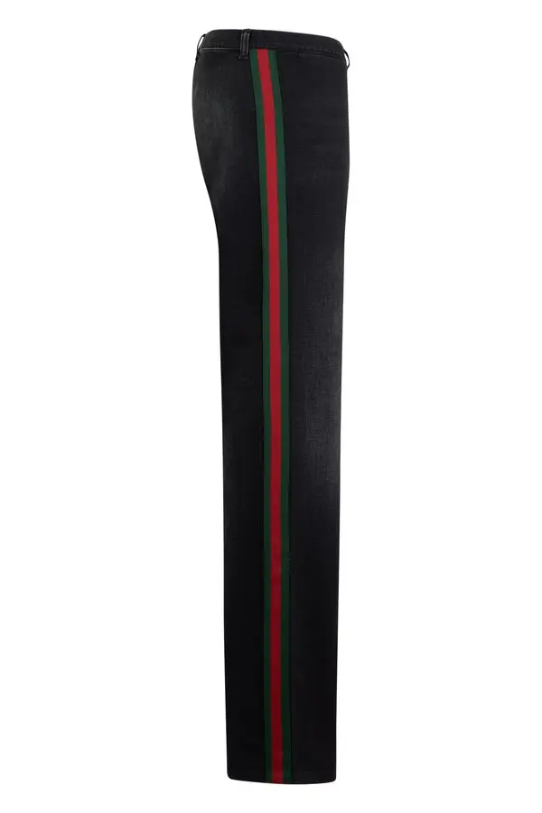 Gucci Side Stripe Flared Jeans
