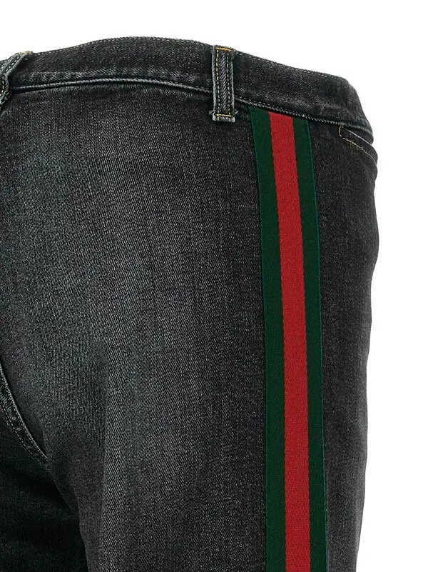 Gucci Side Stripe Flared Jeans