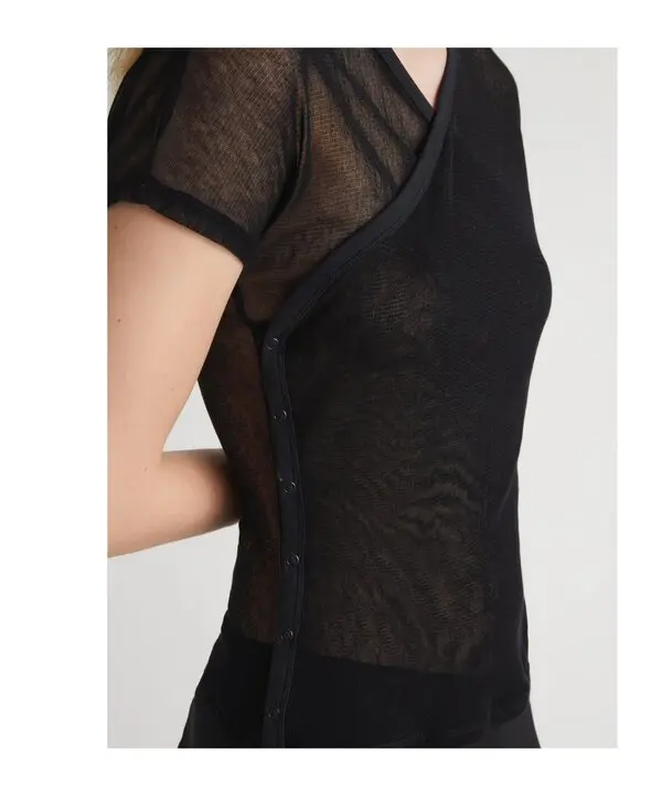 Paloma Wool Olimpia Mesh T-shirt - Black