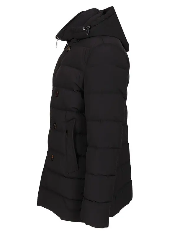 MOORER Quilted Hooded Double-breasted Coat