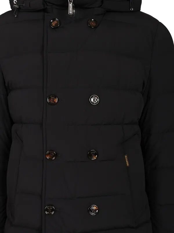 MOORER Quilted Hooded Double-breasted Coat