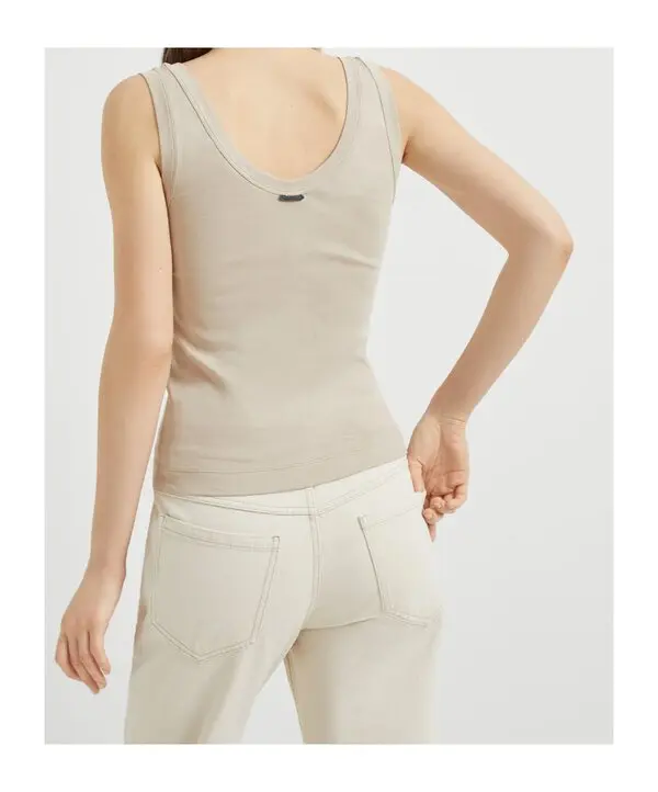 Brunello Cucinelli Sleeveless Jersey Top