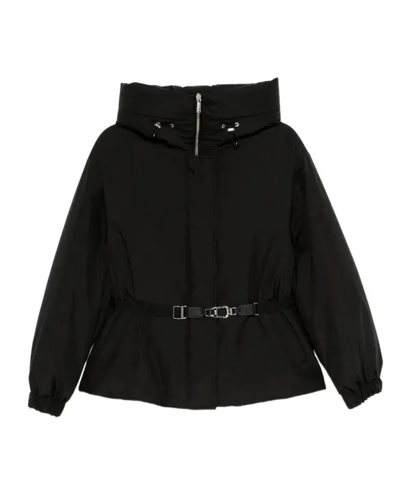 MOORER Belted High-neck Jacket