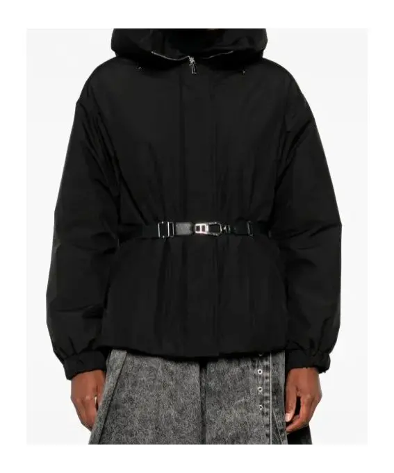 MOORER Belted High-neck Jacket