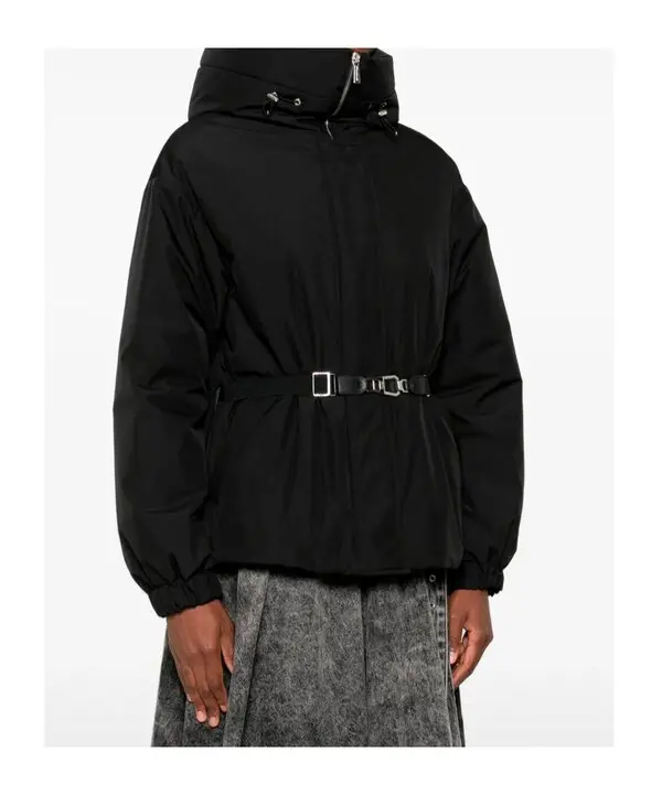 MOORER Belted High-neck Jacket