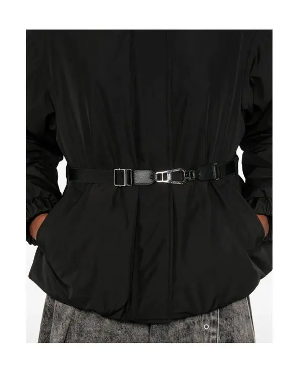 MOORER Belted High-neck Jacket