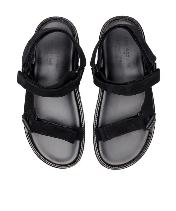 SCAROSSO Round-toe Sandals With Velcro Straps