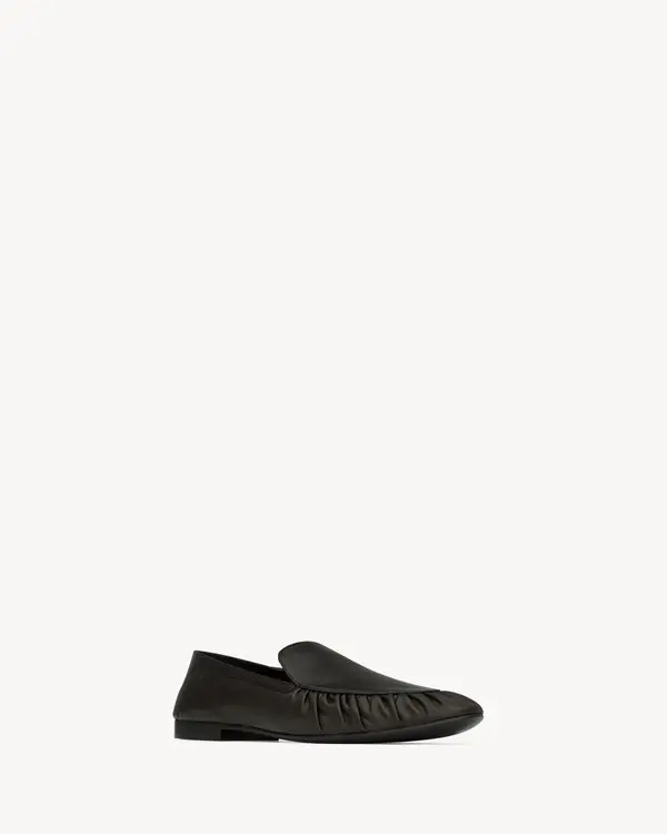 Saint Laurent Gathered Moc Toe Slip-on Slippers