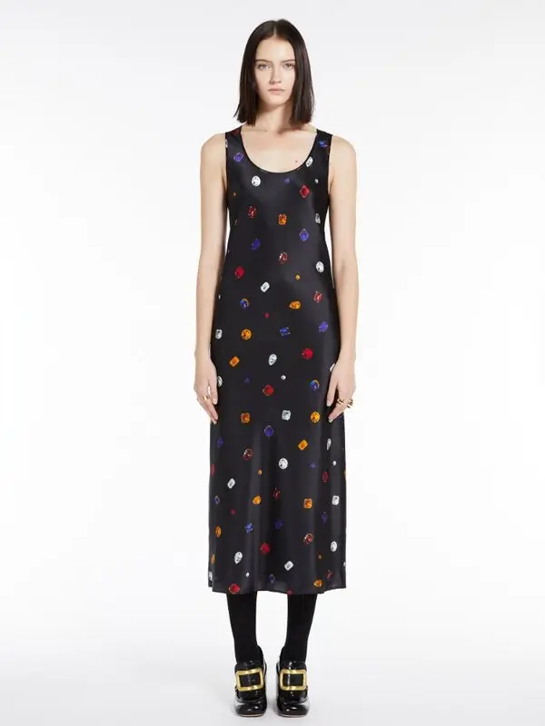 Sportmax Sleeveless Gemstone Print Dress