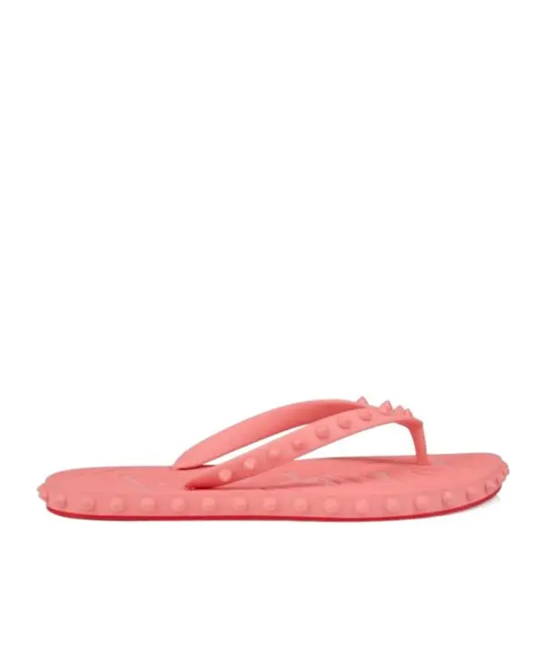 CHRISTIAN LOUBOUTIN Super Loubi Flip Sandals - Grapefruit Color