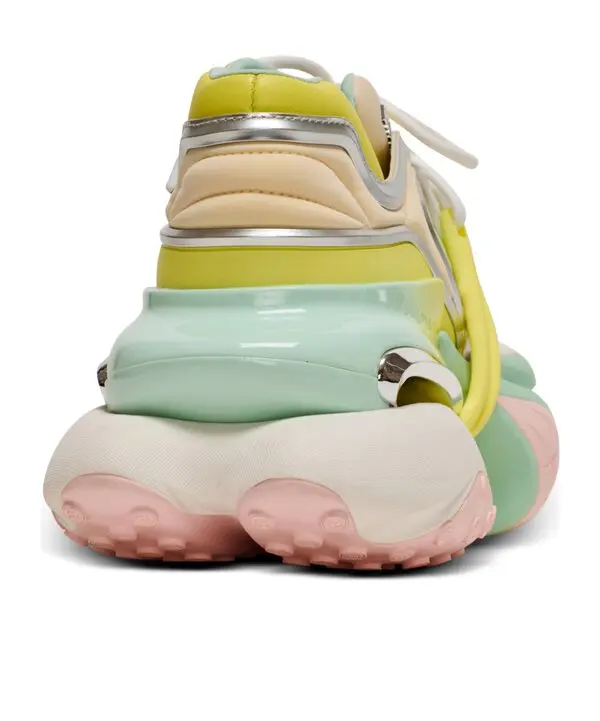 Balmain Unicorn Wave Neoprene And Calfskin Trainers - Multicolour