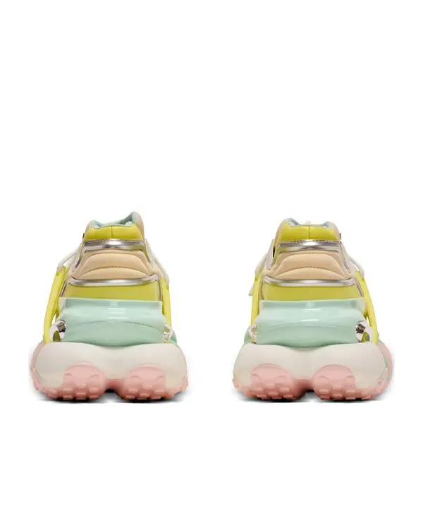 Balmain Unicorn Wave Neoprene And Calfskin Trainers - Multicolour