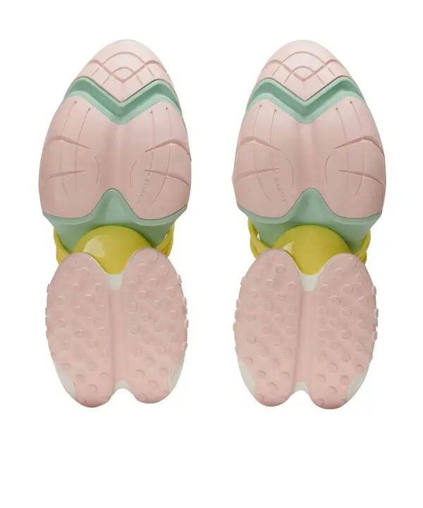 Balmain Unicorn Wave Neoprene And Calfskin Trainers - Multicolour