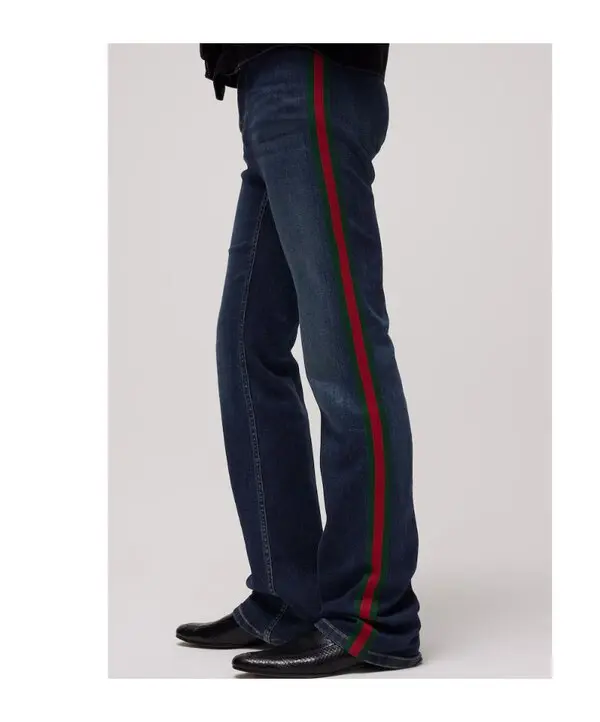 Gucci Web Side-stripe Jeans