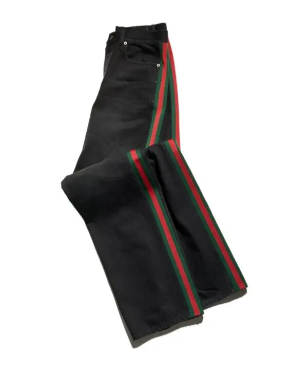 Gucci Web Stripe Baggy Jeans