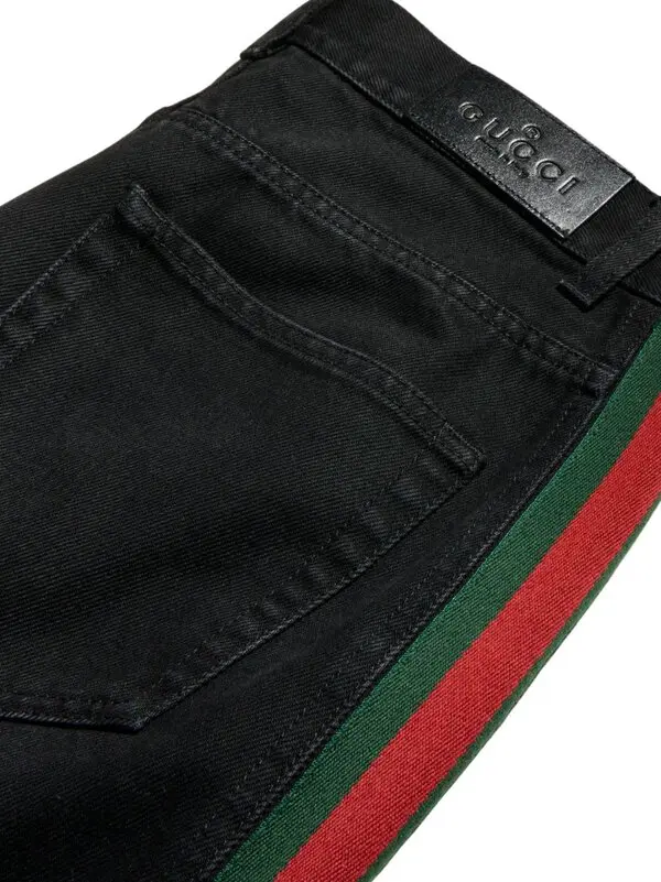 Gucci Web Stripe Baggy Jeans
