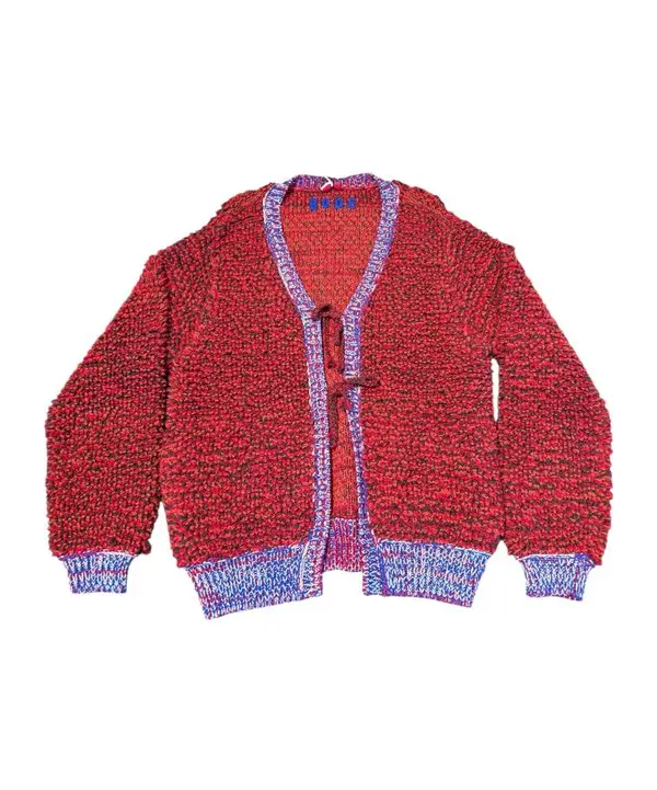 BODE Knitted Cardigan With Tie Detailing - Red