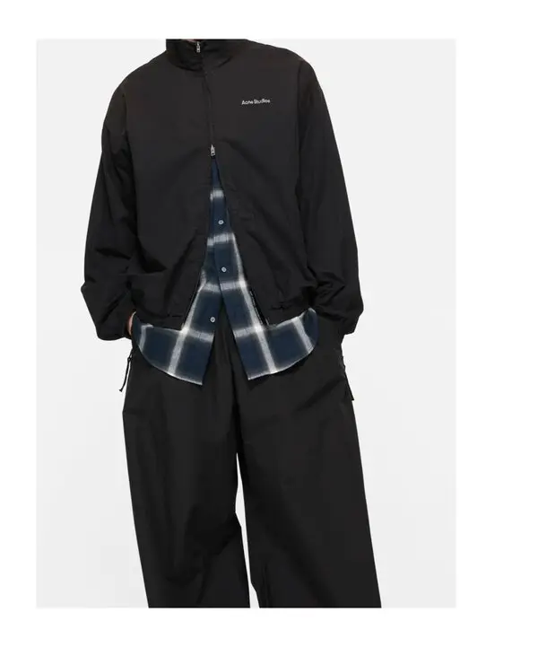 Acne Studios Logo Zip-up Jacket - Black