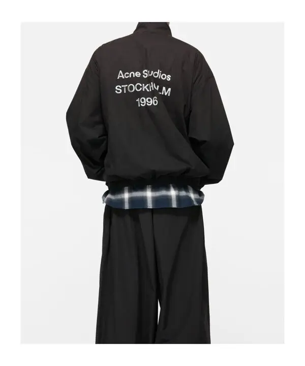 Acne Studios Logo Zip-up Jacket - Black