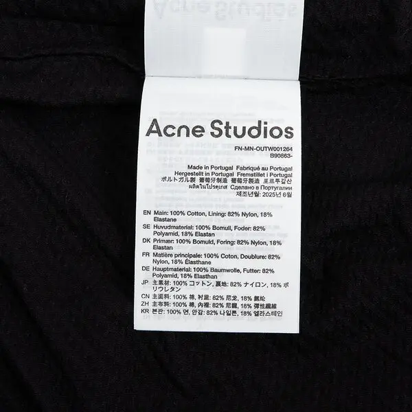 Acne Studios Logo Zip-up Jacket - Black