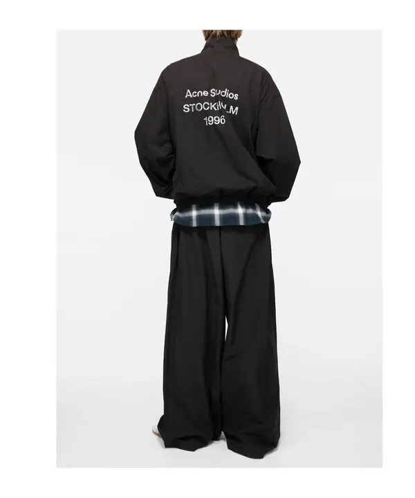 Acne Studios Logo Zip-up Jacket - Black