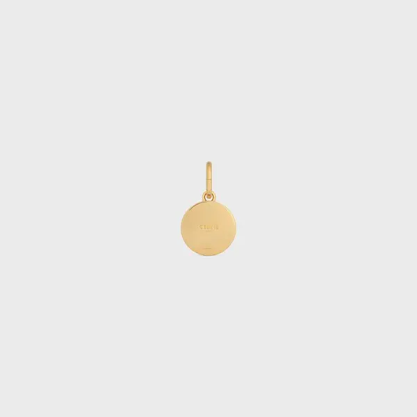 Celine Enamel And Brass Charm With Gold Finish - Gold/yellow/pink/orange