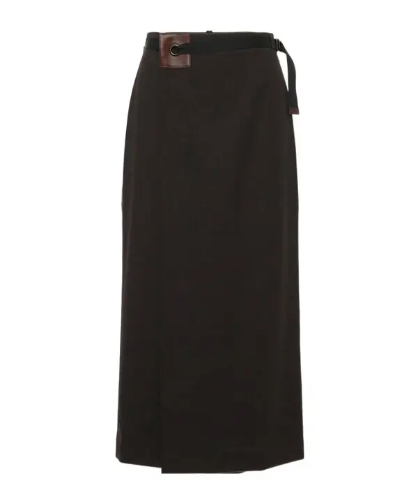 Paloma Wool Wrap Midi Skirt With Buckled Detail - No