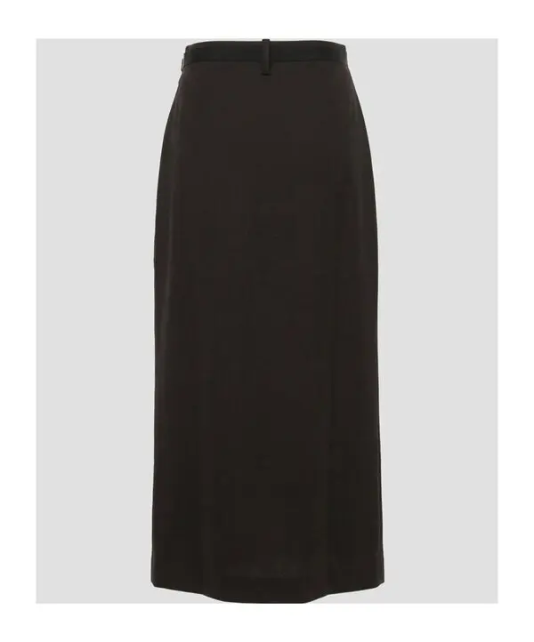 Paloma Wool Wrap Midi Skirt With Buckled Detail - No