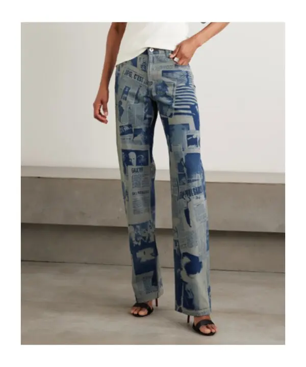 JEAN PAUL GAULTIER Newspaper Print Jeans