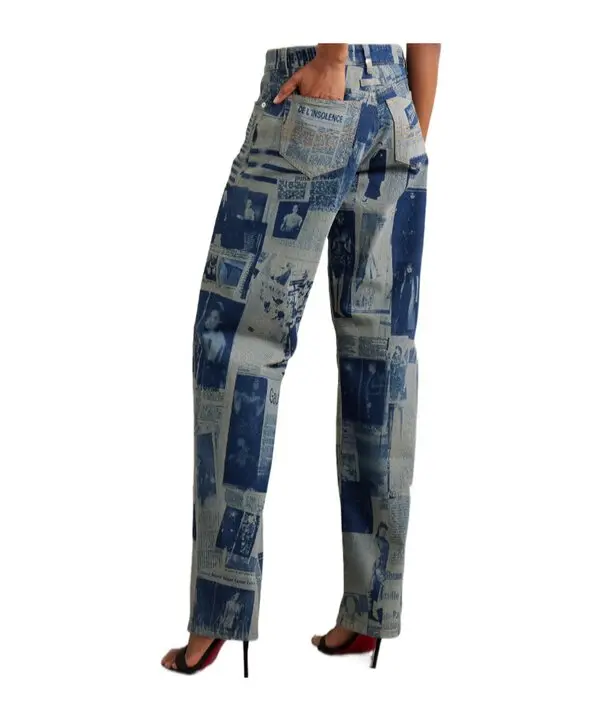 JEAN PAUL GAULTIER Newspaper Print Jeans