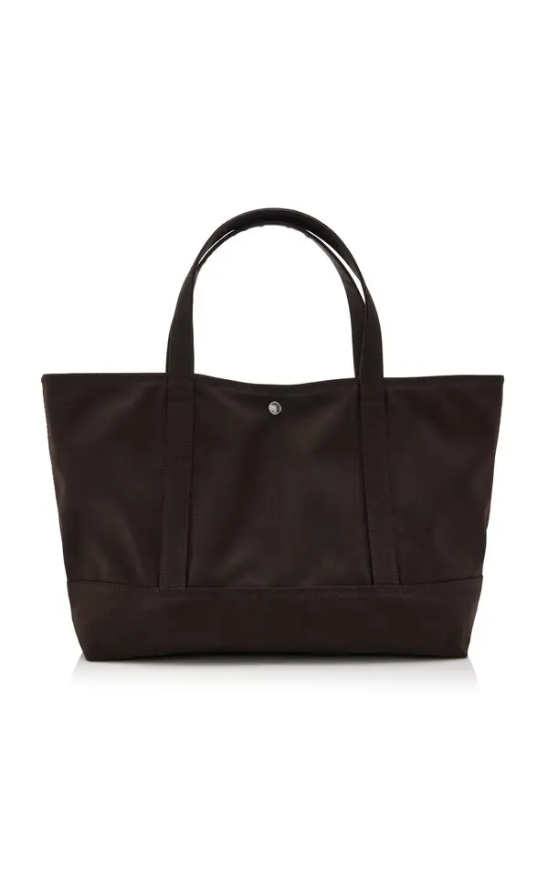 TOTEME Organic Cotton Canvas Beach Tote Bag - Brown