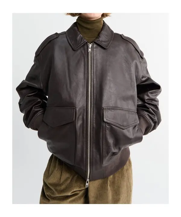 THE FRANKIE SHOP Viper Leather Jacket