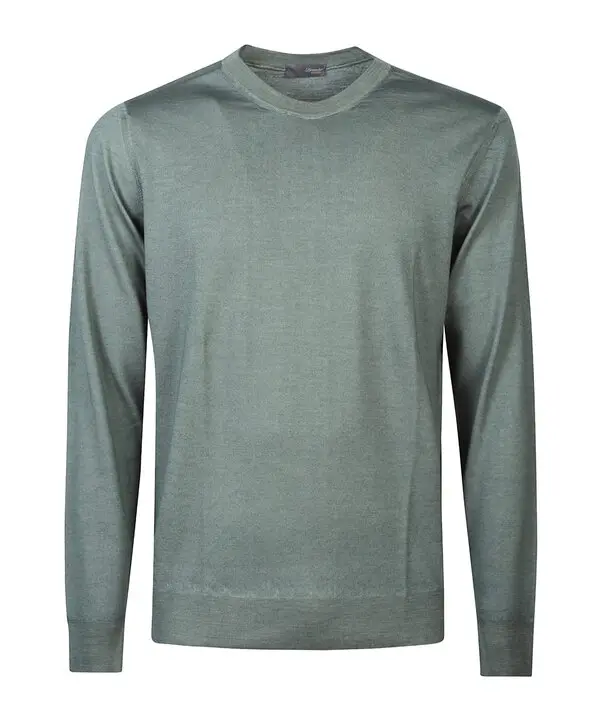 DRUMOHR Crew Neck Long Sleeve Sweater - Gray