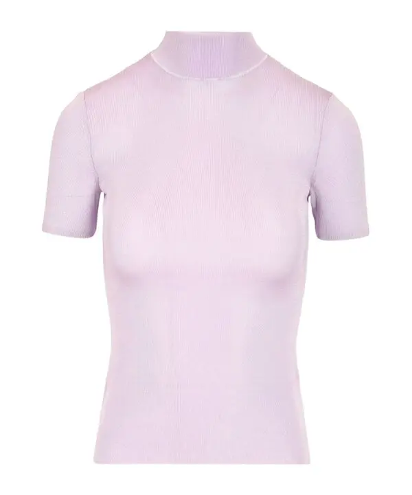 SELF-PORTRAIT High-neck Fine Knit Top