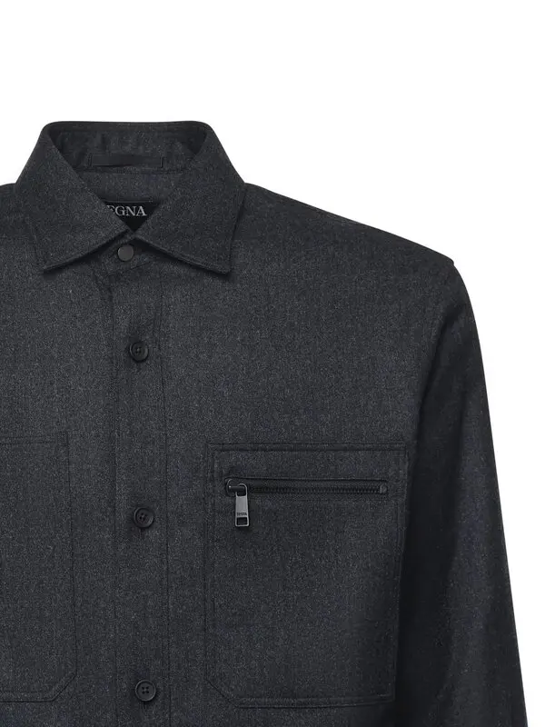 Zegna Long-sleeved Casual Jacket With Zip Pockets