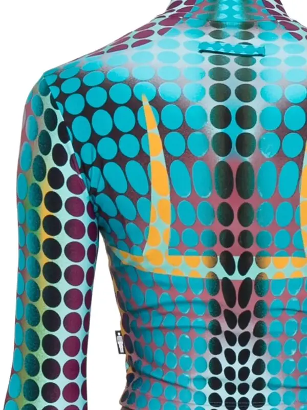 JEAN PAUL GAULTIER Re-edition Polka Dot Print High Neck Top